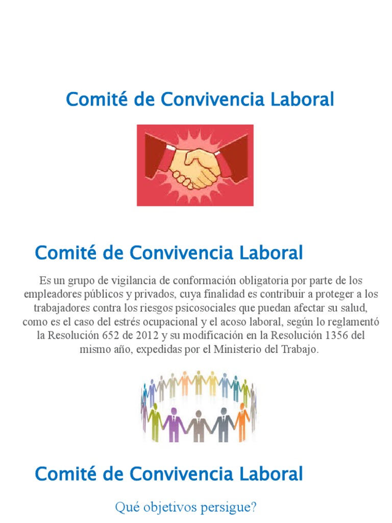 Comité de Convivencia Laboral: Guía y Funciones | PDF