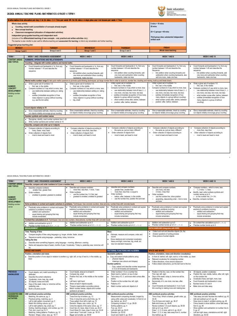 ATP 2023-24 GR 1 Mathematics Final | PDF | Learning | Educational ...