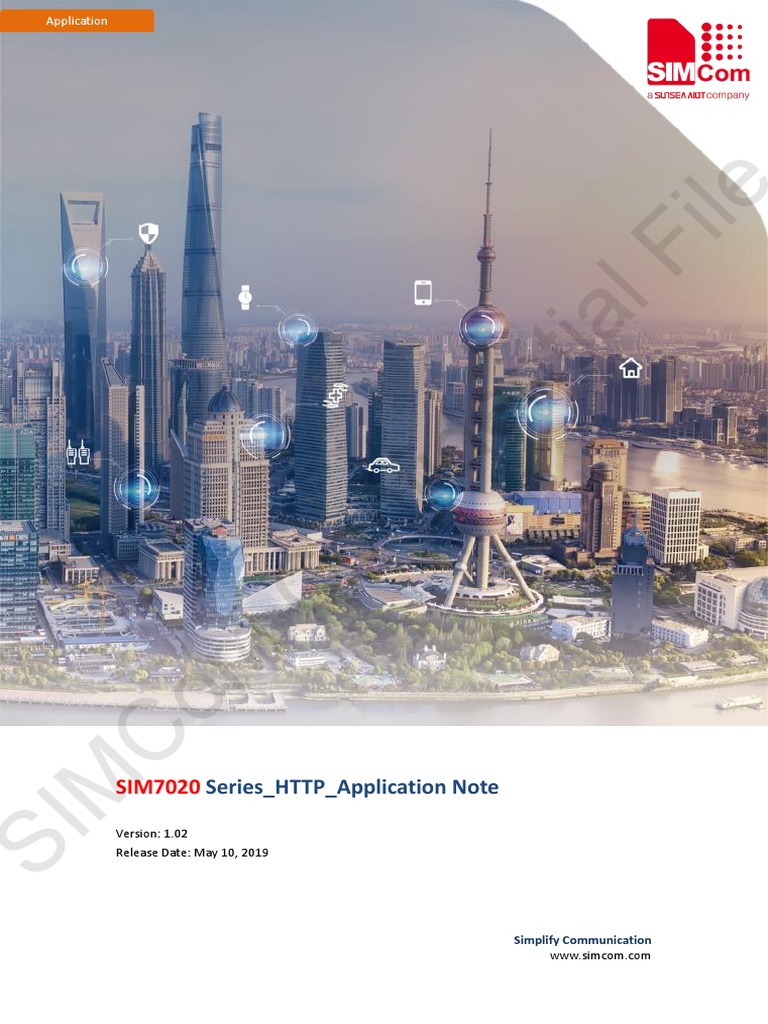 SIM7020 Series HTTP Application Note V1.02 | PDF | Hypertext Transfer Protocol | Telecommunications