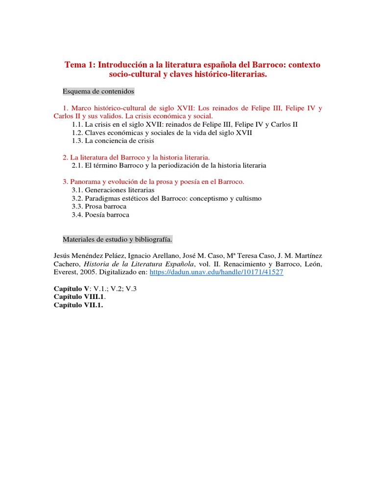 Temas Manual HLE | PDF | Miguel De Cervantes | Barroco