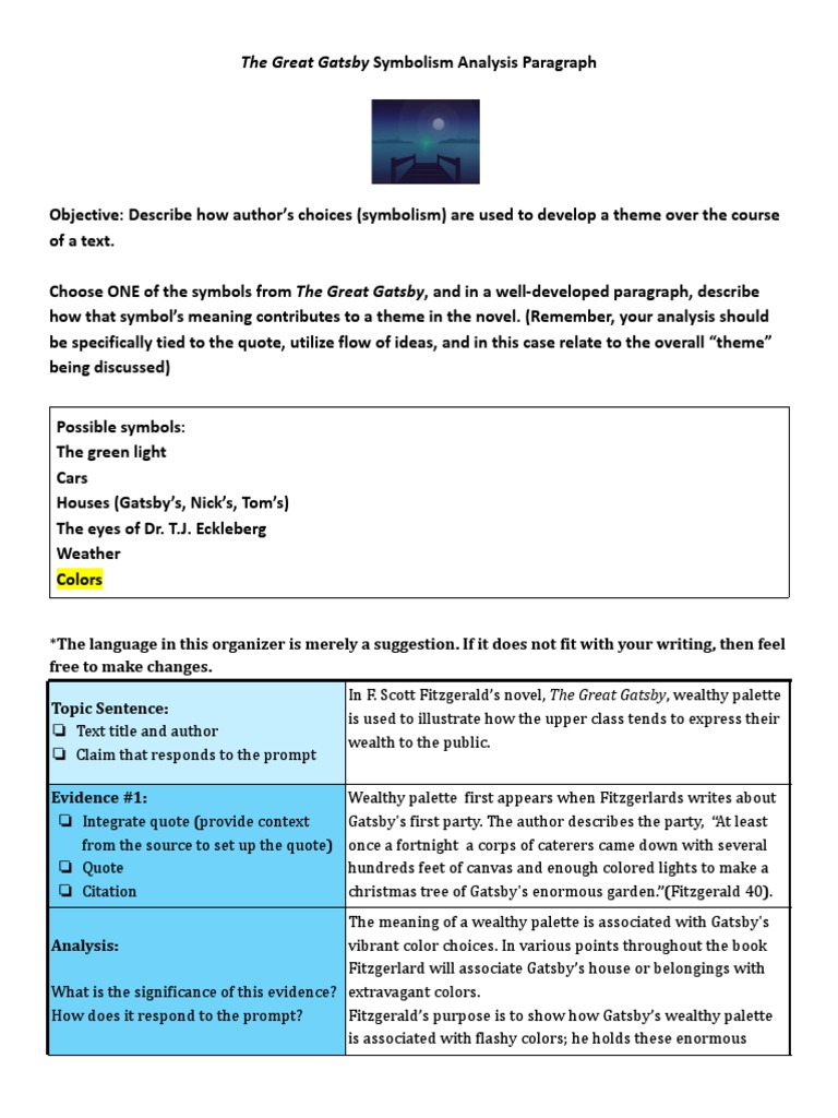 Emma Keefe - Gatsby Symbolism Long Paragraph | PDF | The Great Gatsby ... Emma Keefe - Gatsby Symbolism Long Paragraph | PDF | The Great Gatsby ...