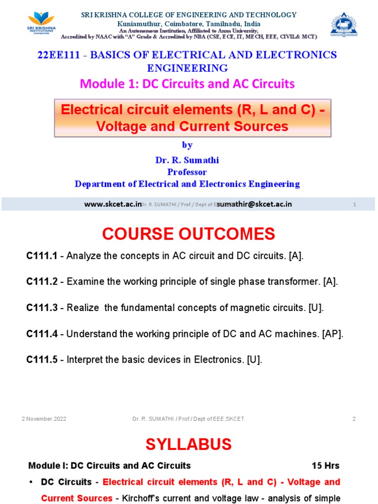 SKCET ECE Syllabus Overview | PDF | Science & Mathematics | Computers