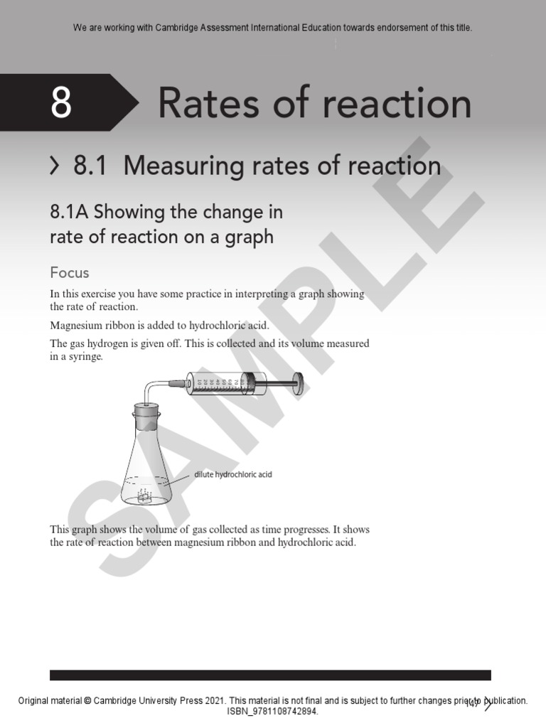 Rate of Reactions | PDF | Reaction Rate | Applied And Interdisciplinary ...
