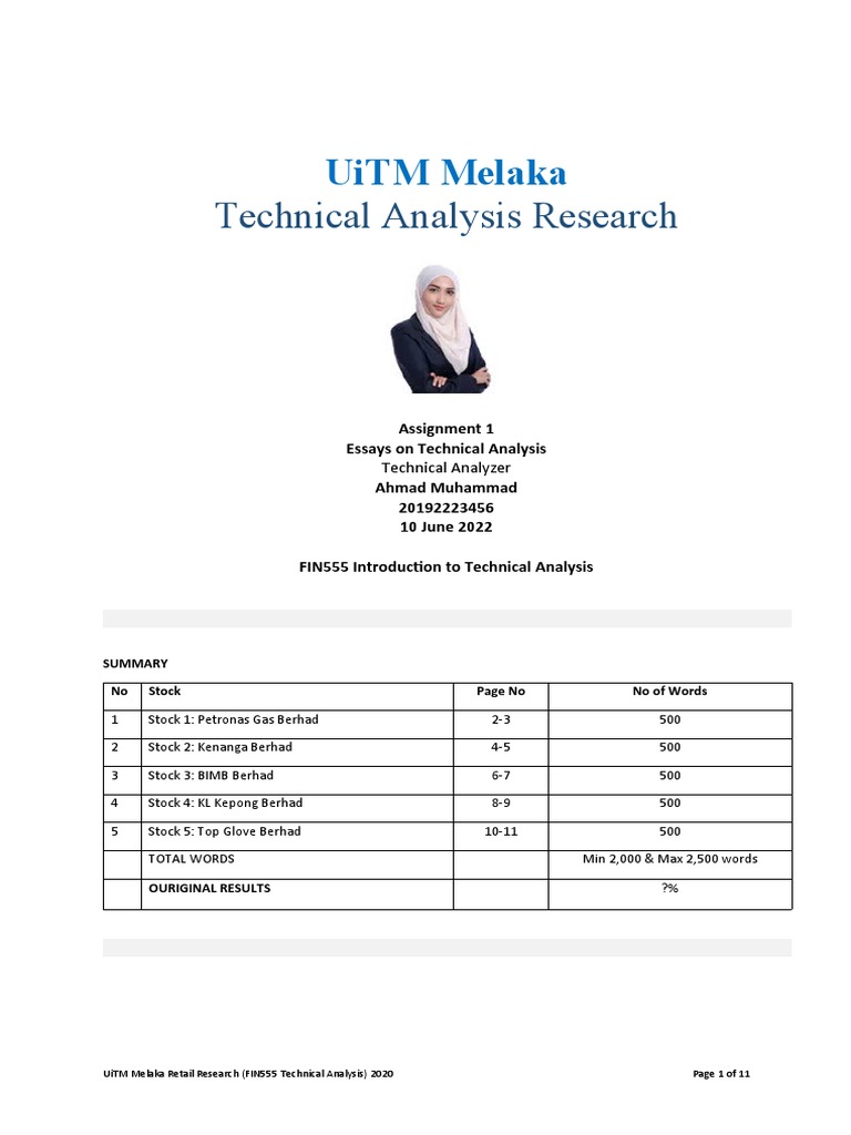 5 FIN555 2 Format Assignment 1 Chap 11-16 2022 PJJ | PDF | Technical Analysis | Economic Forecasting