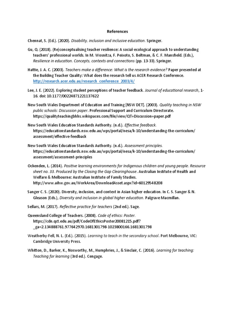 References | PDF | Teachers | Behavior Modification