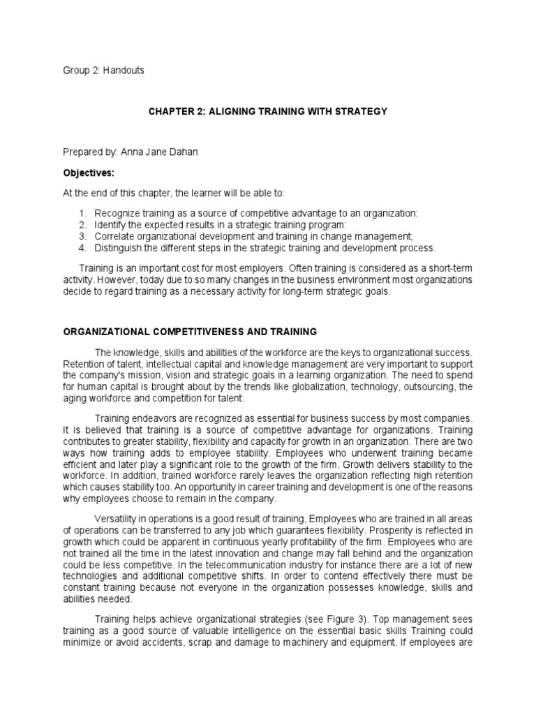 Aligning Training With Strategy | PDF | Strategic Management ...