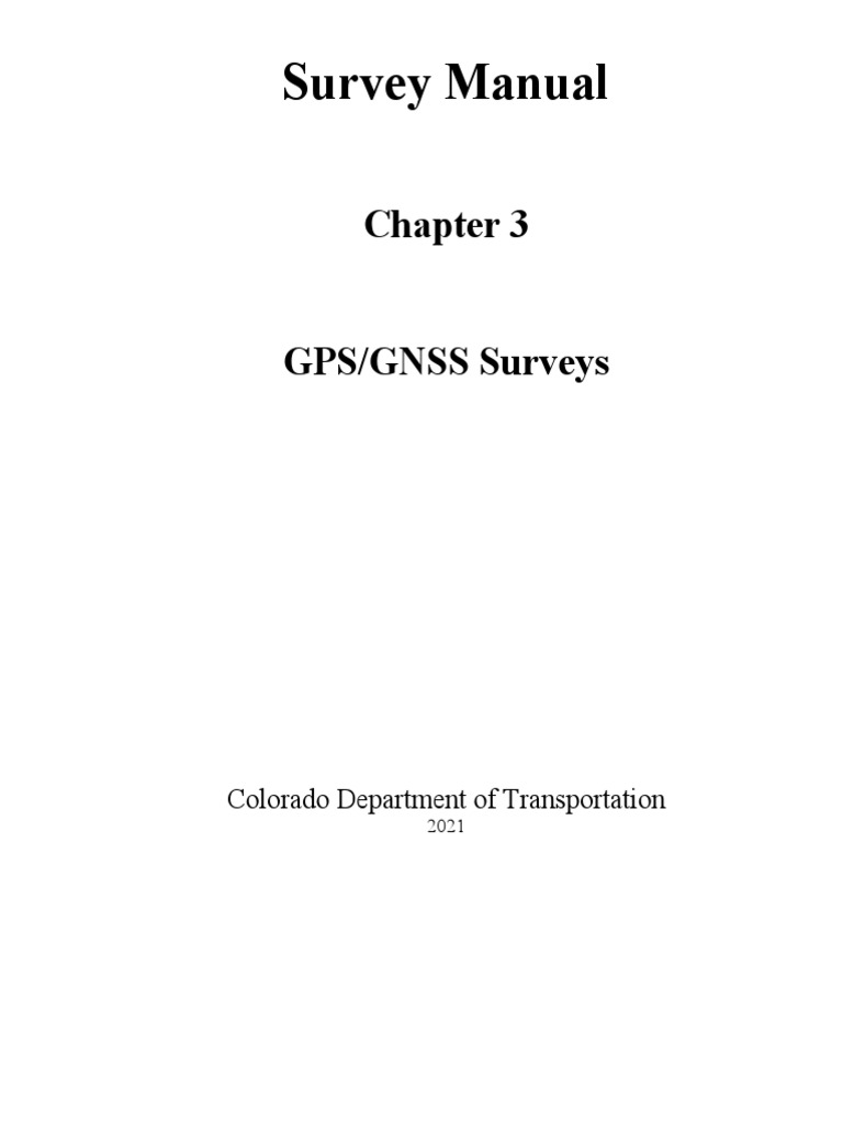 Chapter 3 Gps - Gnss | PDF | Surveying | Global Positioning System