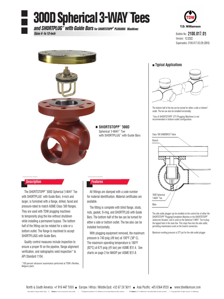 2100.017 Spherical 3-WAY Tee and SP W GB | PDF | Pipe (Fluid Conveyance ...