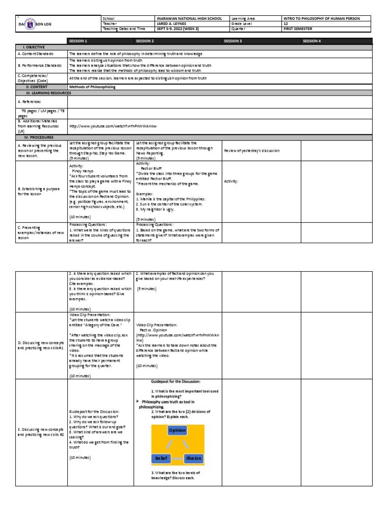 DLL - Philo W3 | PDF | Learning | Truth