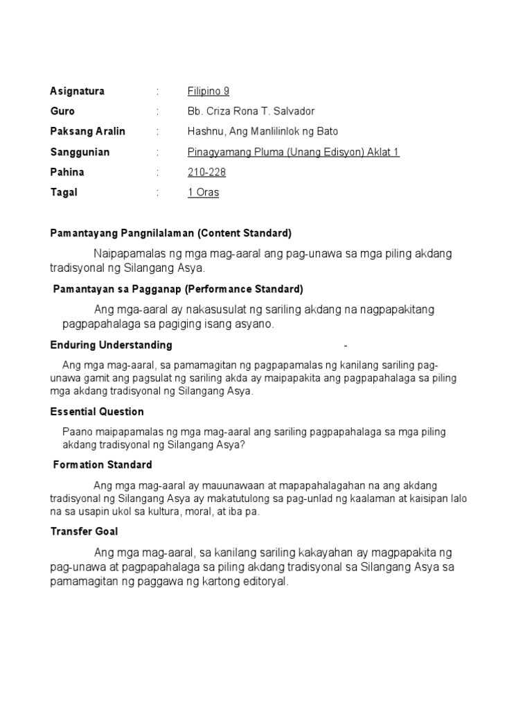 LP Hashnu Ang Manlililok NG Bato 1 | PDF