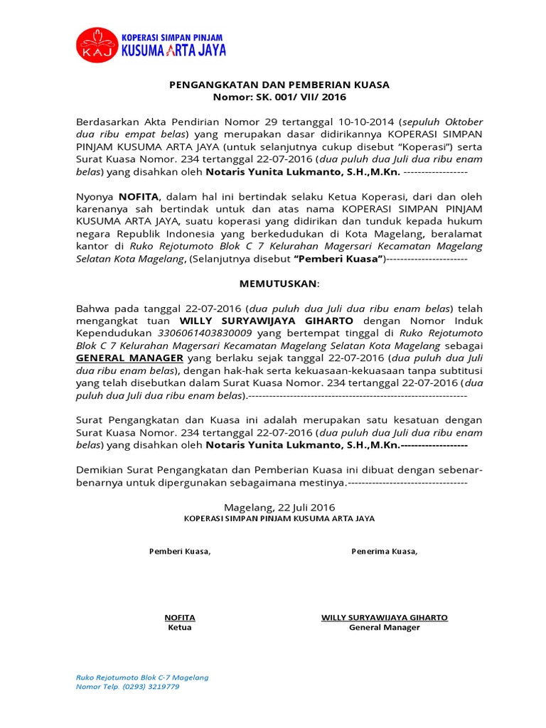 Appointment And Authorization Pdf