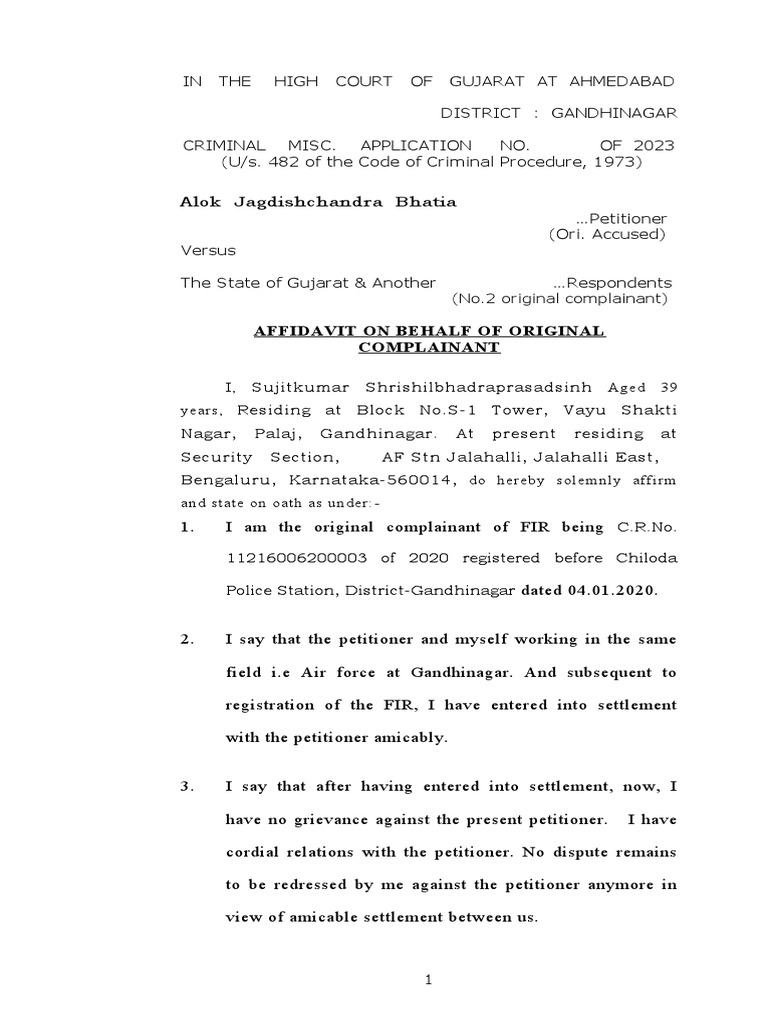 Affidavit in Reply Alok Bhatia | PDF | Affidavit | Common Law