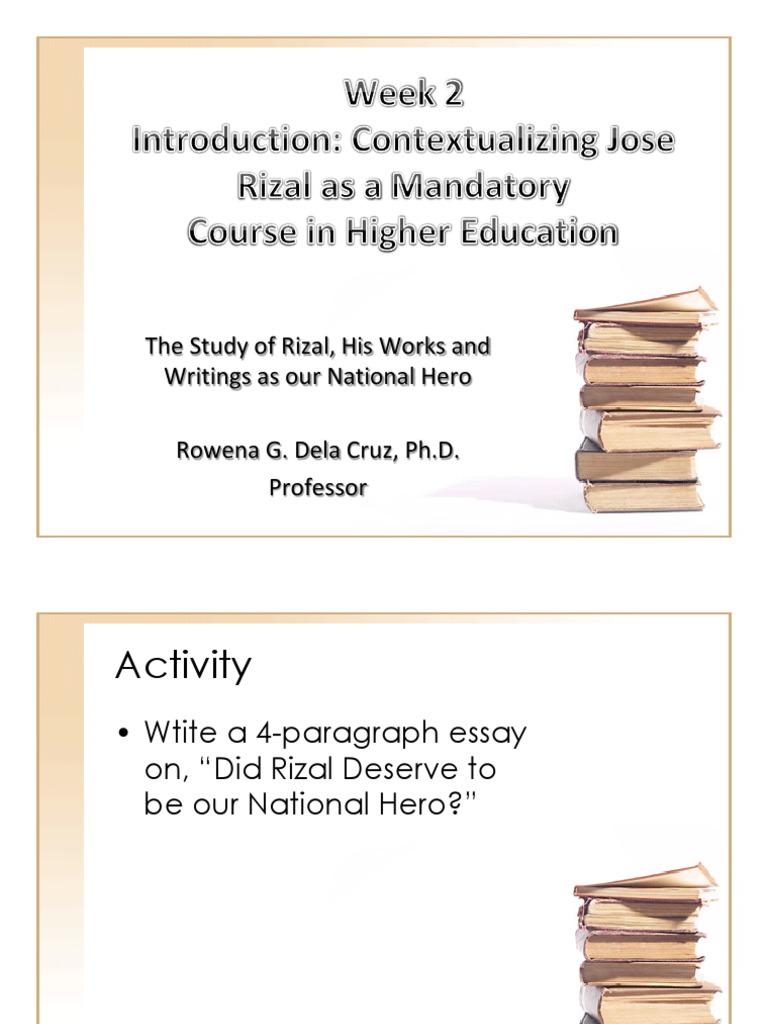 Week 2 - Unit 1 - FACTORS That CONTRIBUTED TO RIZAL S Becoming A Great ...