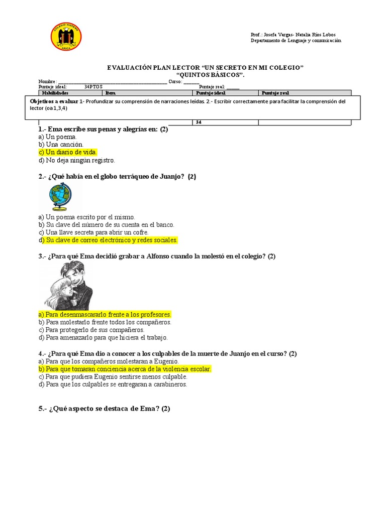 Un Secreto en Mi Colegio | PDF