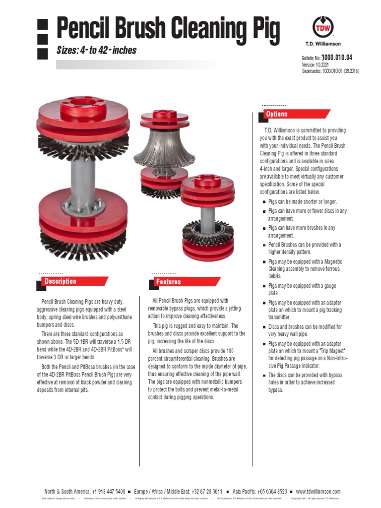3000.010.04 Pencil Brush Pigs-Oct2021 | PDF | Manufactured Goods