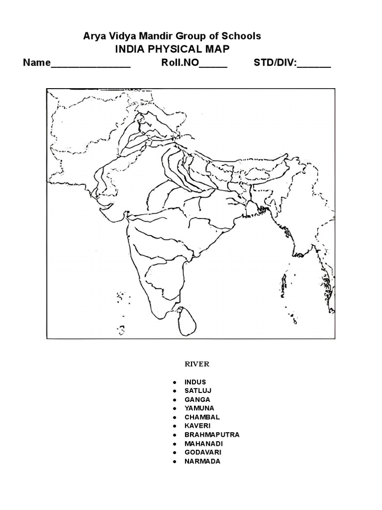 Rivers Indian Map | PDF