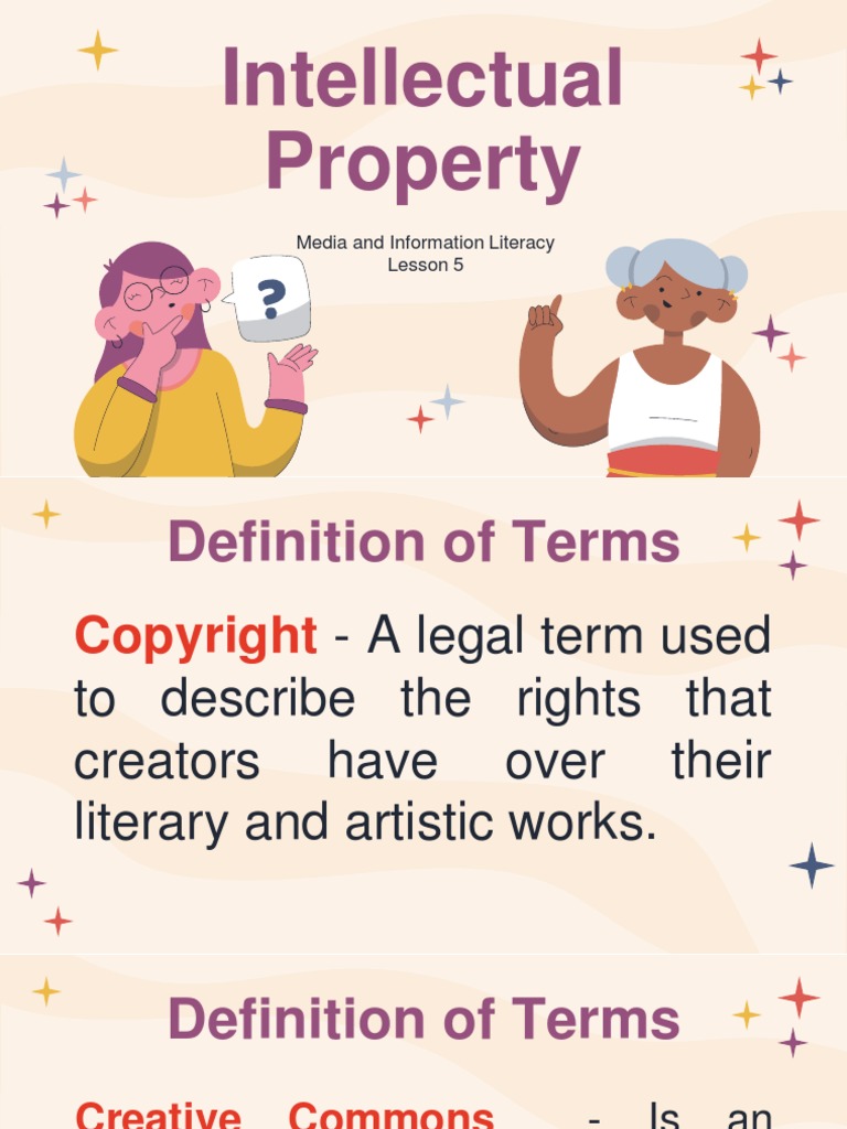 Intellectual Property: Media and Information Literacy Lesson 5 | PDF ...