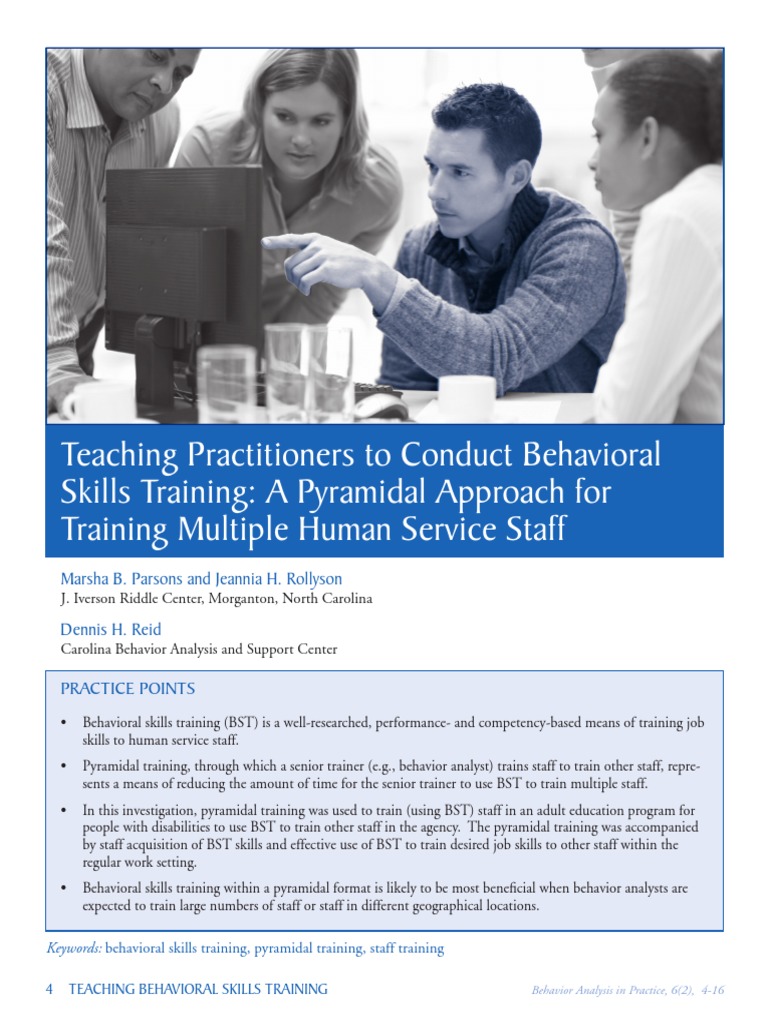 Teaching Practitioners To Conduct Behavioral Skills Training: A ...