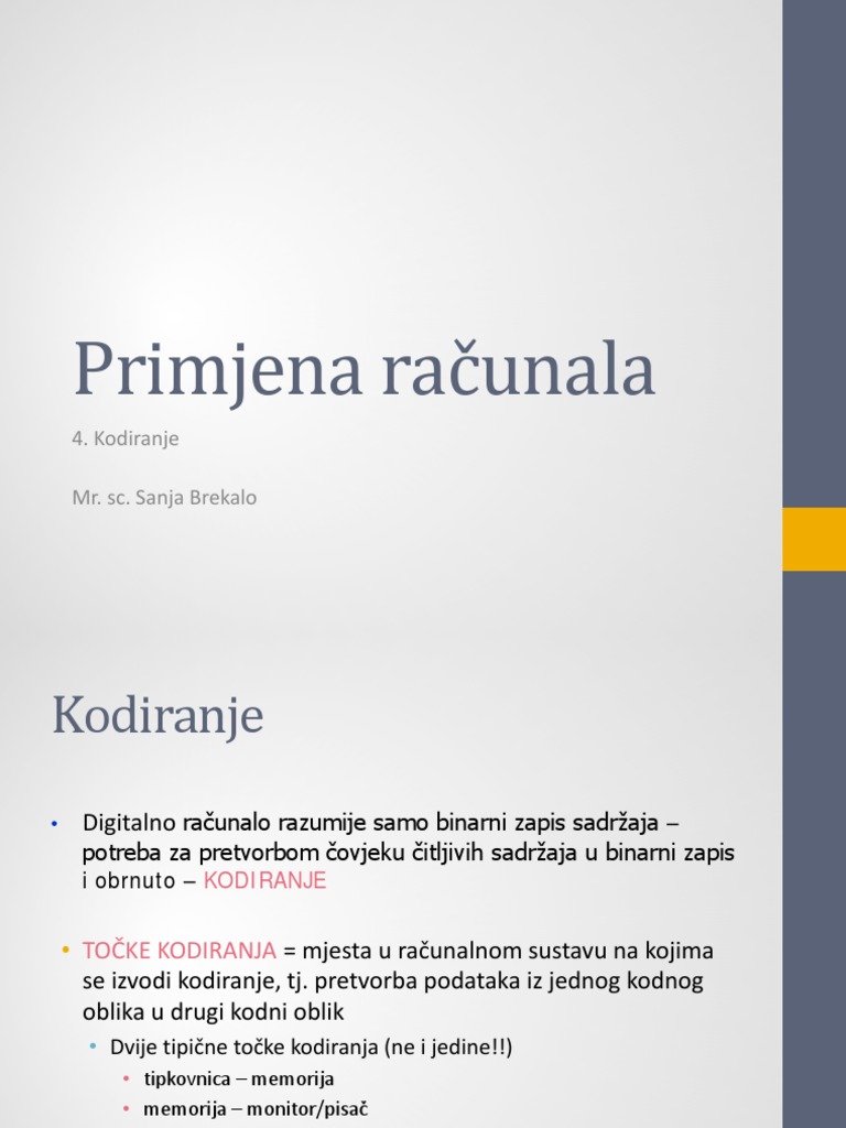 4 Kodiranje | PDF