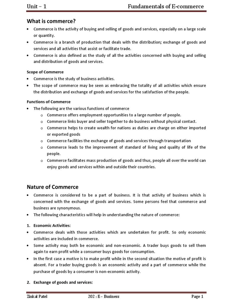 What Is Commerce? | PDF | E Commerce | Online Shopping