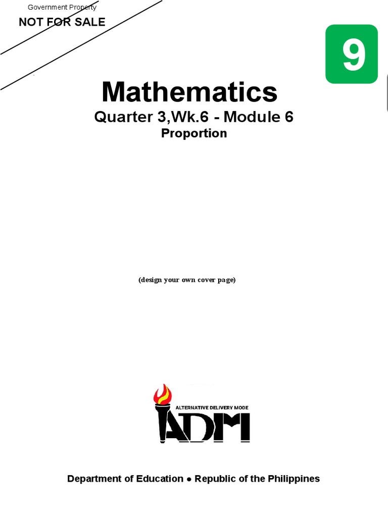 Math9 Q3 Week6 Proportion Version3 | PDF | Ratio | Triangle