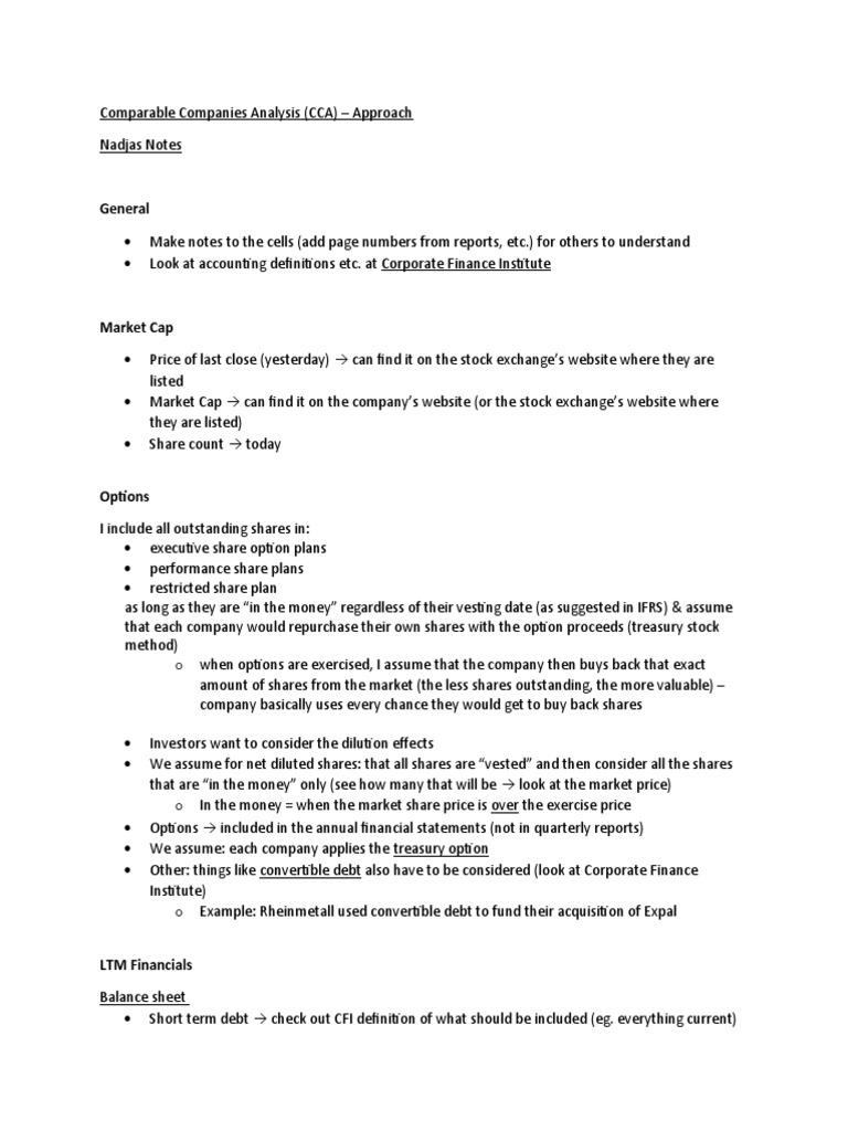 CCA - Explanation Doc - Description | PDF | Option (Finance) | Stocks