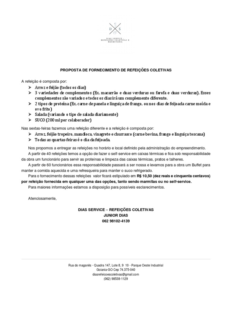 Proposta De Fornecimento Pdf