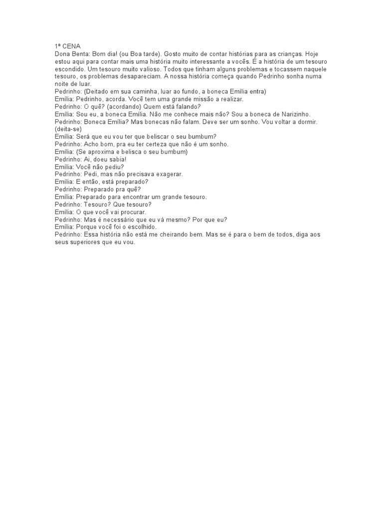 Texto Teatral Monteiro Lobato | PDF