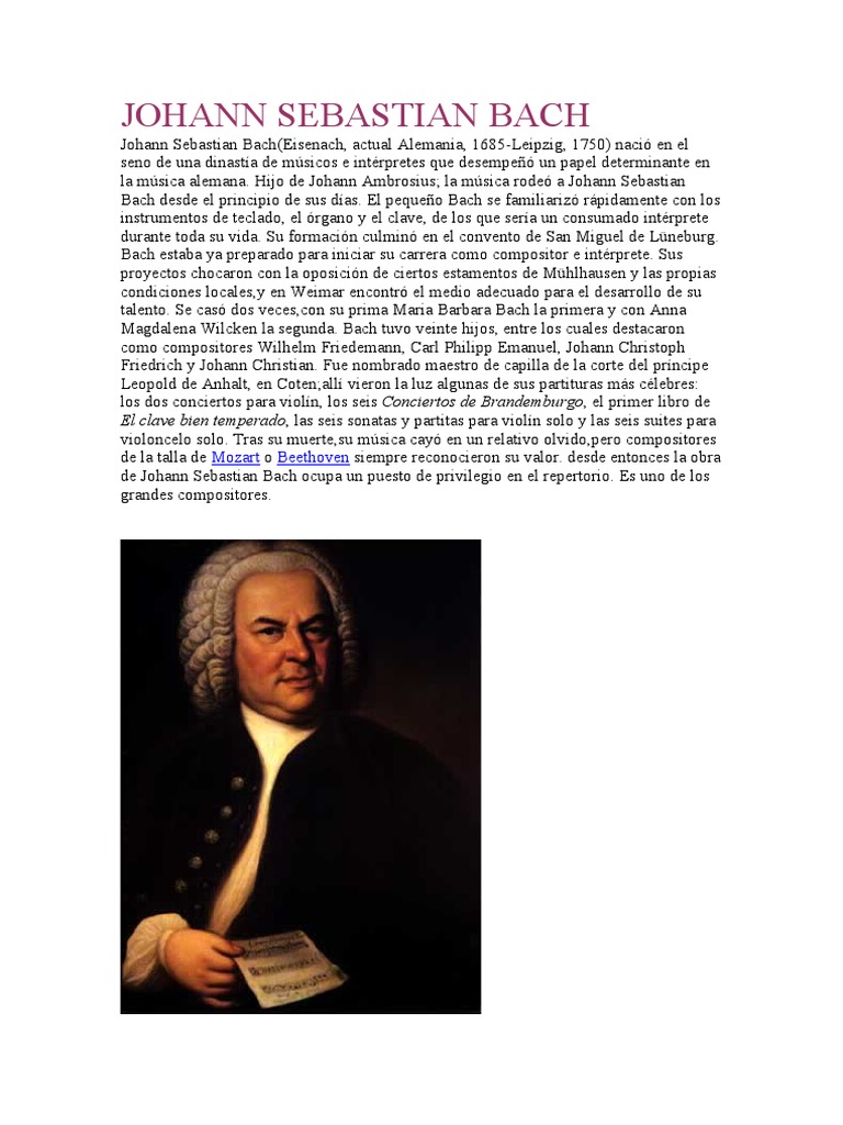 Johann Sebastian Bach | PDF