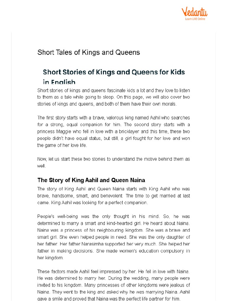 Short Tales of Kings and Queens | PDF
