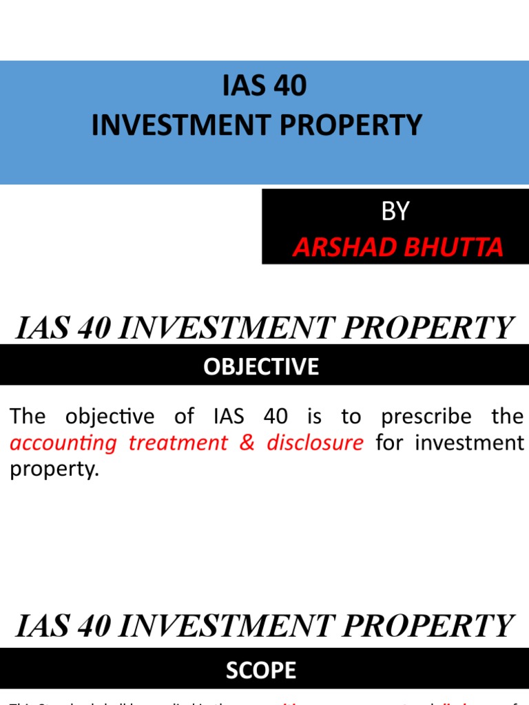 IAS 40 - Investment Property | PDF
