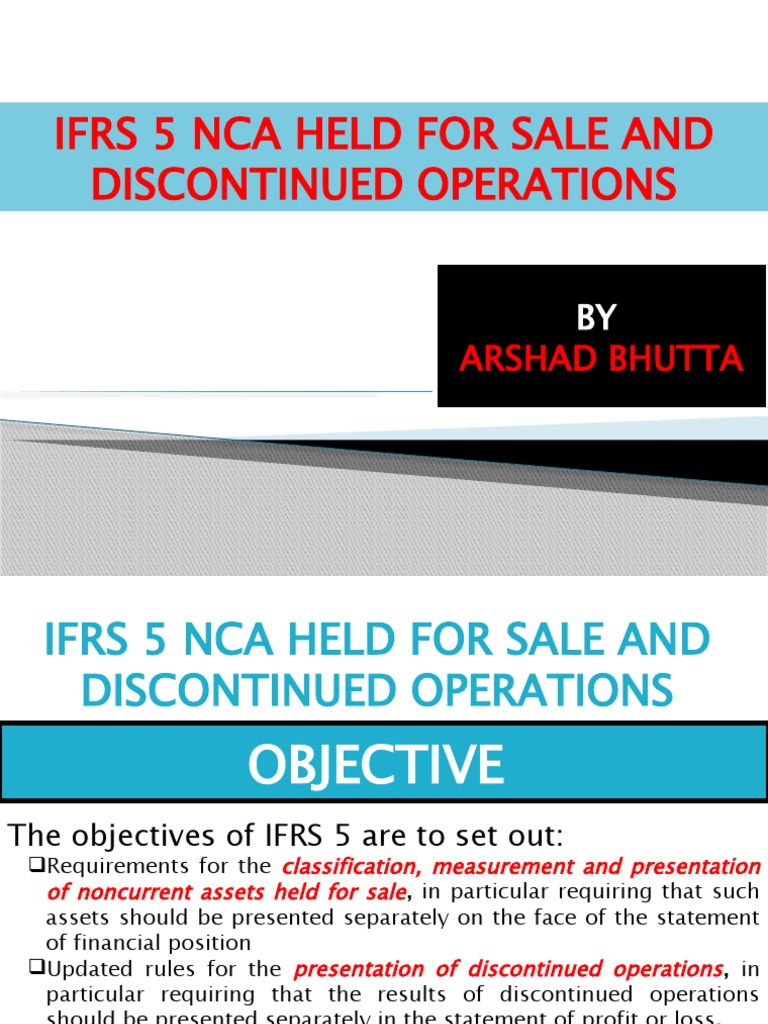 IFRS 5: NCA Held for Sale Overview | PDF | Fair Value | Cost