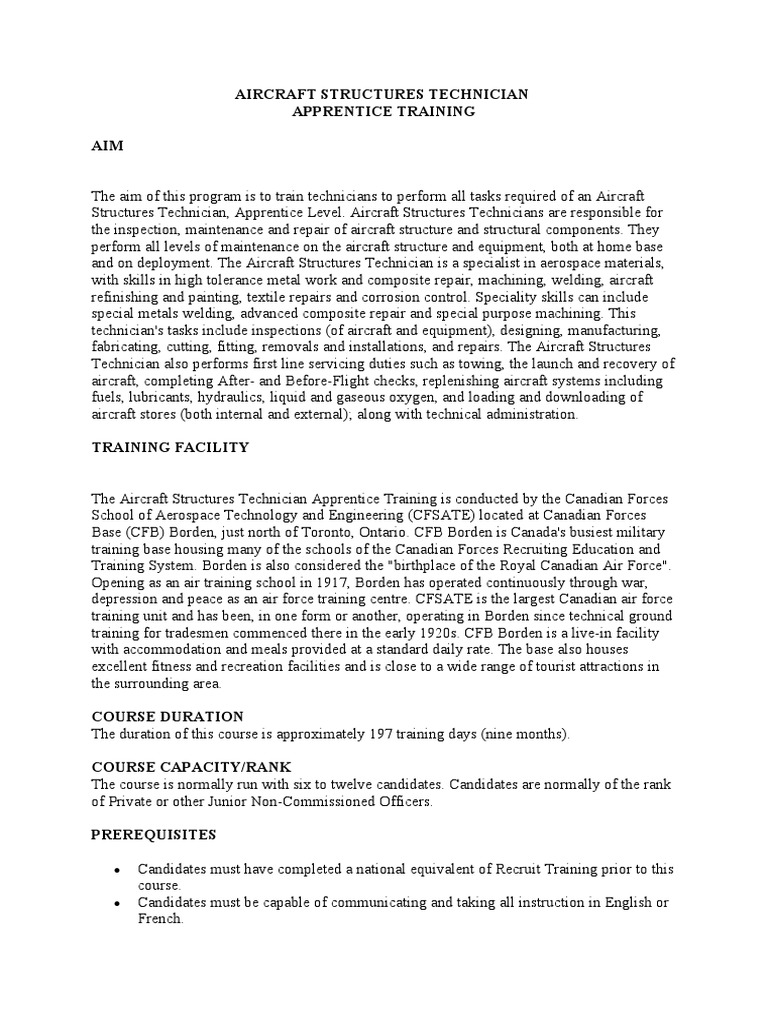 Aircraft Structures Technician - English Version | PDF | Physical Sciences | Mechanical Engineering