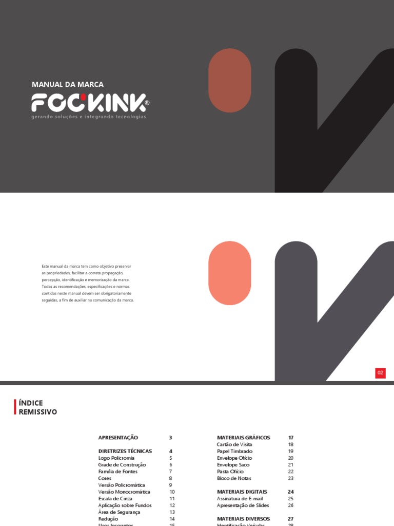 Fockink-Manual Da Marca | PDF | Impressão | Tipografia