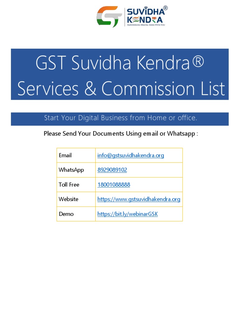MT GST Suvidha Kendra Service - 22 - March - 2023 | PDF
