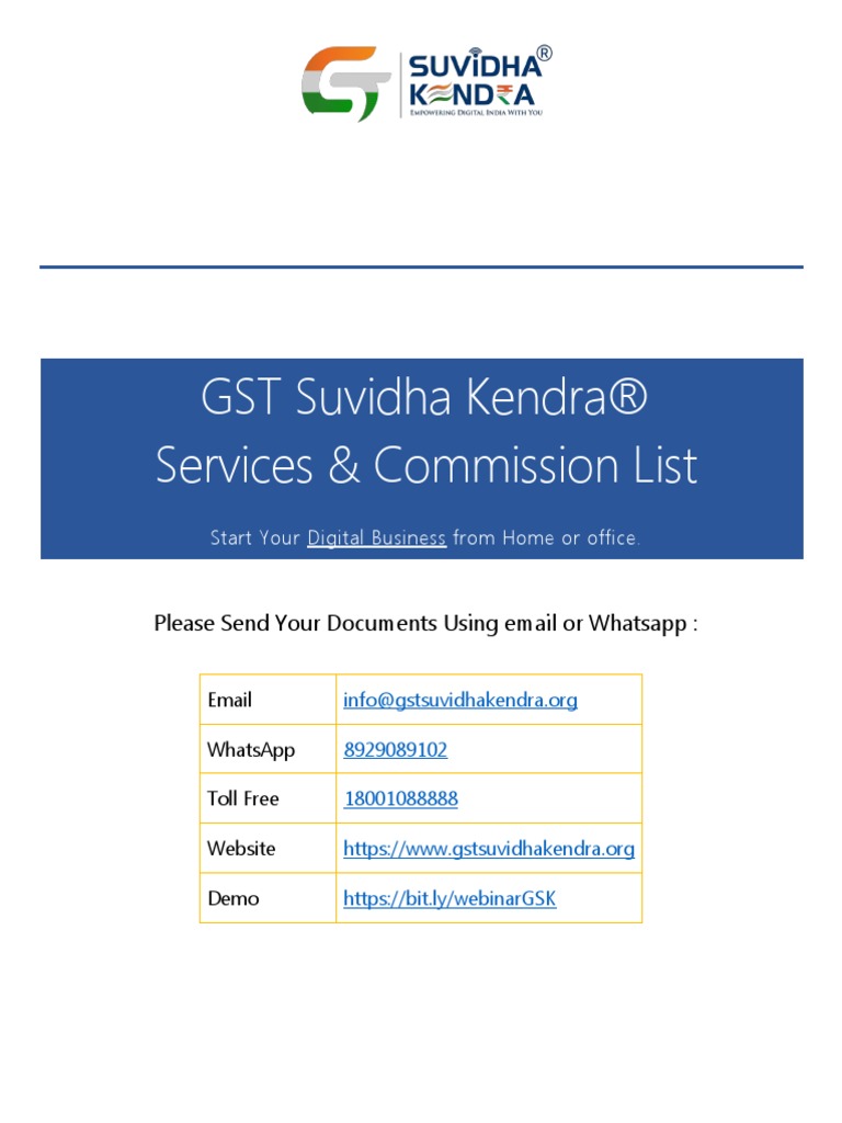 GST Suvidha Kendra Service - 18 - March - 2023 - v8 | PDF | Credit Card ...