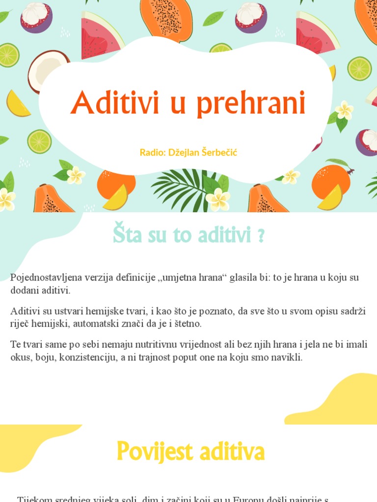 Aditivi U Prehrani | PDF