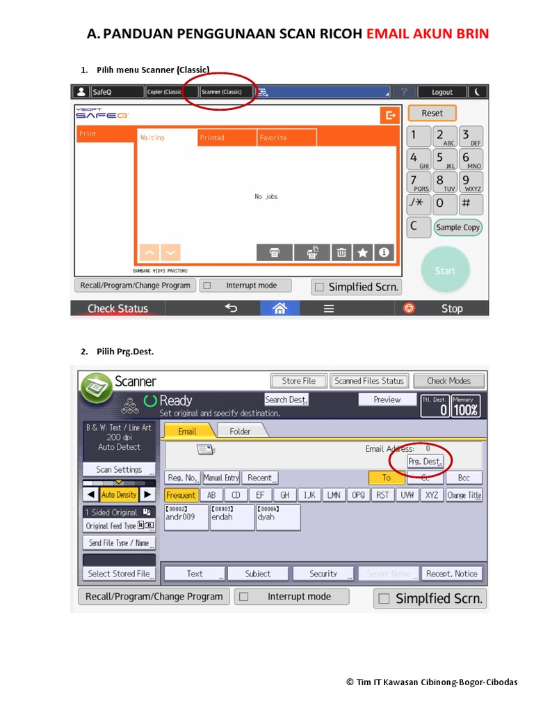 03 Panduan RICOH - SCAN VIA EMAIL | PDF | Bisnis