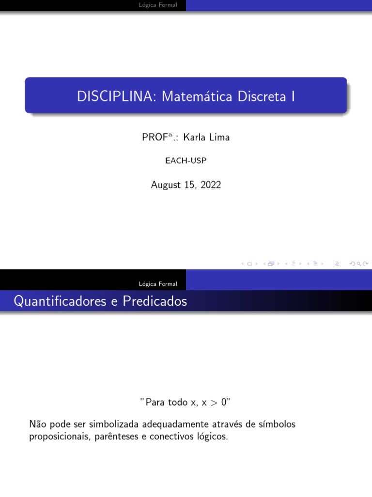 MAtemtica Discreta 2 | PDF | Lógica matemática | Lógica