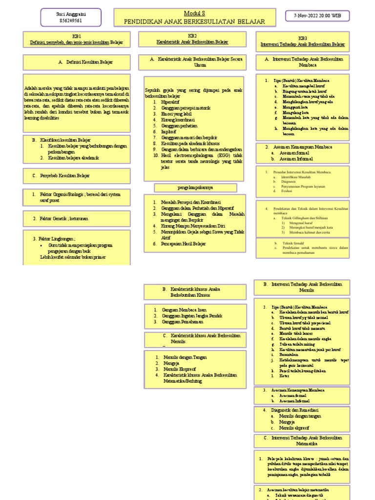 Peta Konsep ABK Modul-8 | PDF