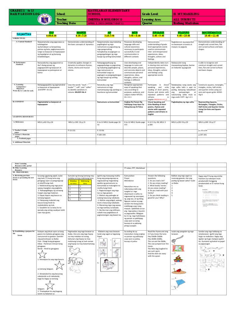 Smoloboco Q3 W8 D1 | PDF