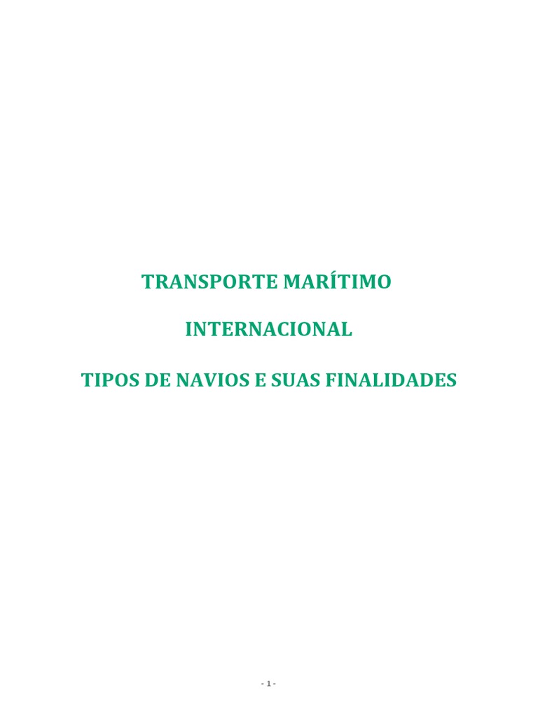Tipos De Navios E Suas Finalidades Parte 04 Pdf Cargueiro 1765