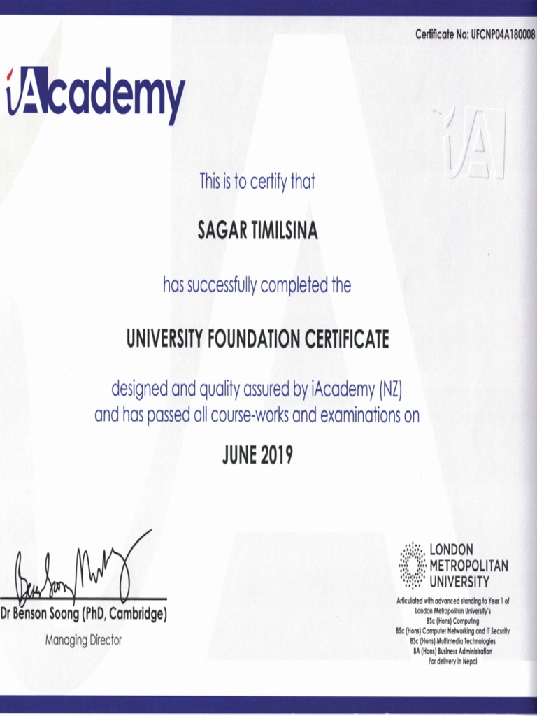 University Foundation Course | PDF