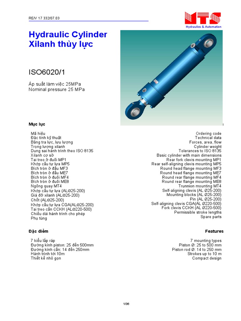 Hydraulic Cylinder Xilanh TH y L C | PDF