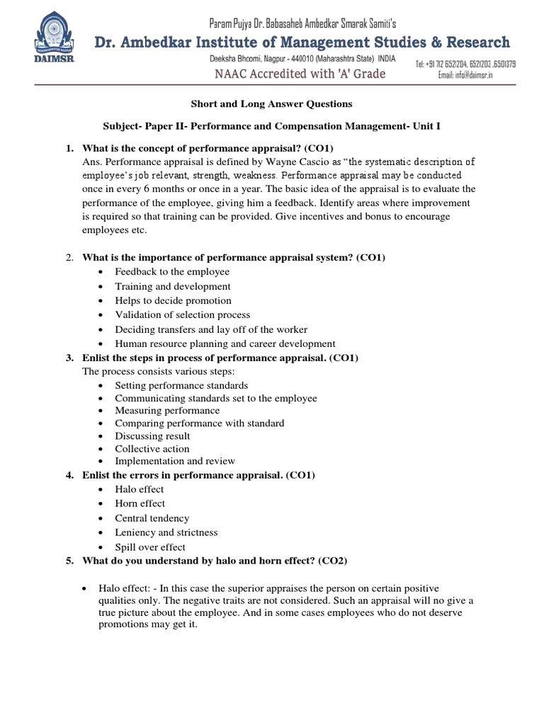 Pacm Notes | PDF | Performance Appraisal | Employee Benefits