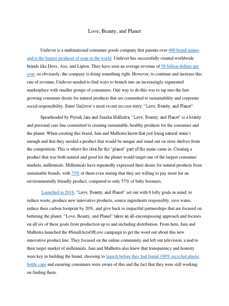 Case Study Final | PDF | Brand | Unilever