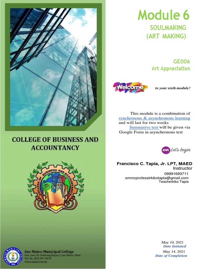 Module 6 GE006 | PDF | Textiles | Textile Arts