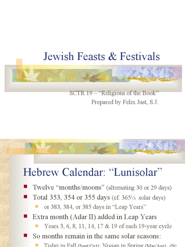 Judaism Feasts | Download Free PDF | Jewish Holidays | Jewish Theology