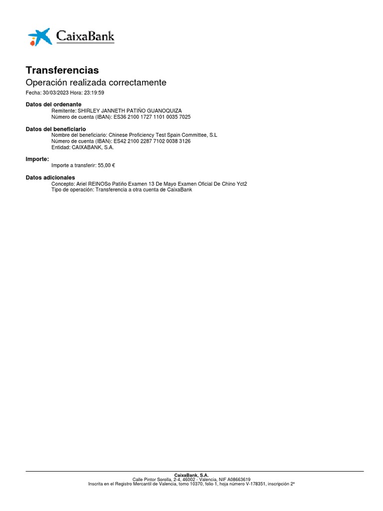 Transferencias: Operación Realizada Correctamente | PDF