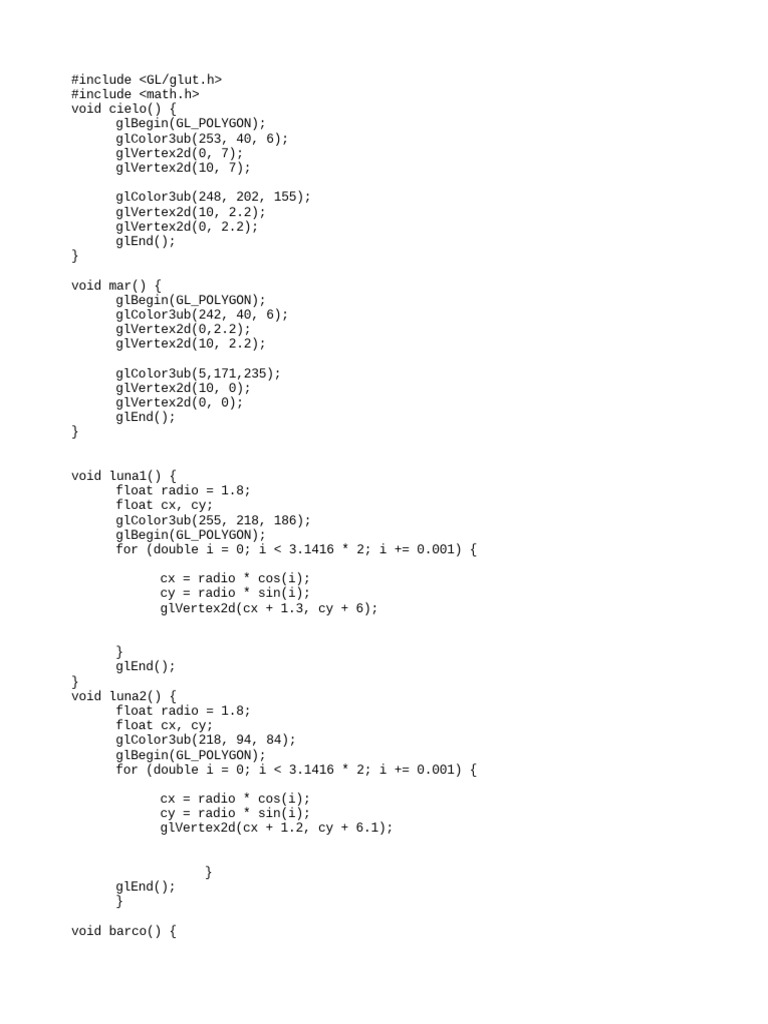 #Include GLglut.h | PDF | Computer Programming | Computing